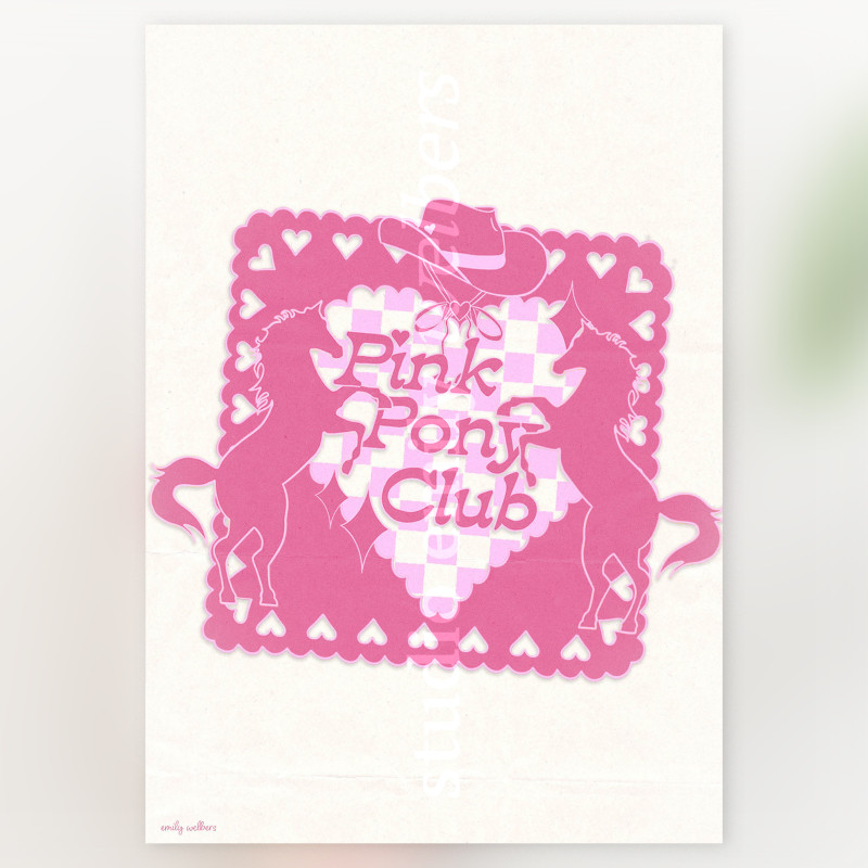 pink pony club, art print